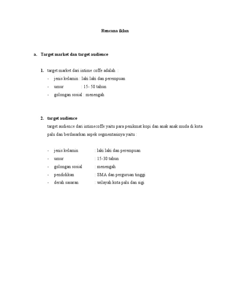 Rencana Iklan | PDF | Bisnis