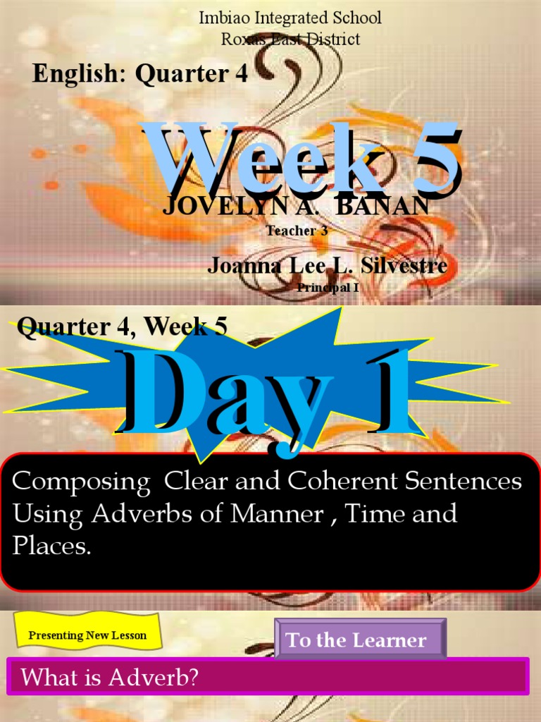 Grade 6 PPT English Q4 W5 | Download Free PDF | Adverb | Narration