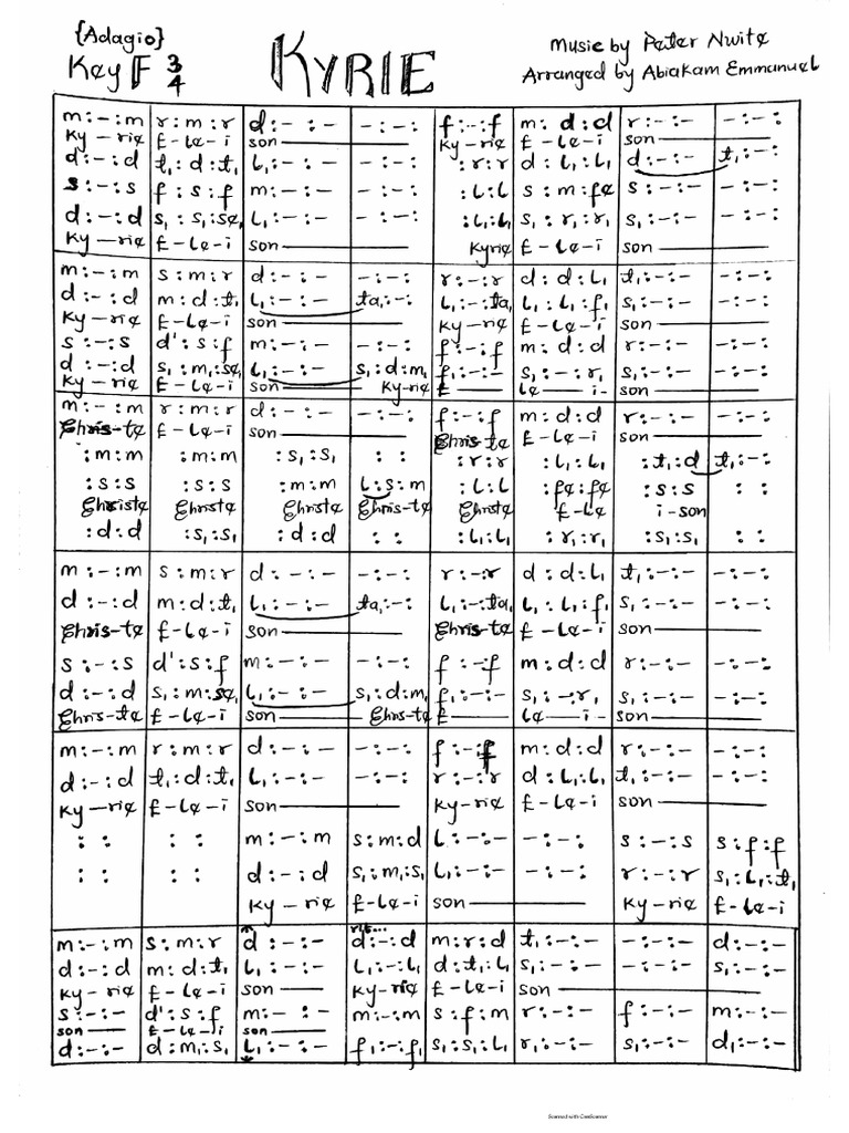 Kyrie by Peter Nwite | PDF