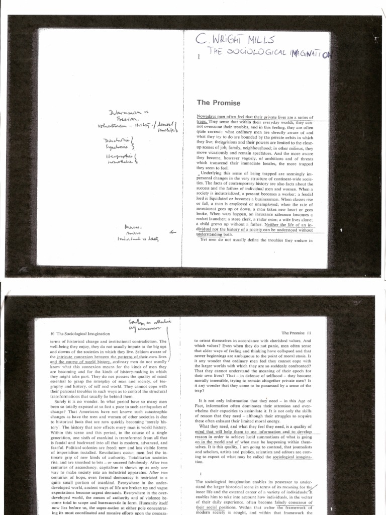 C Wright Mills-The Promise | PDF | Science | Humanism