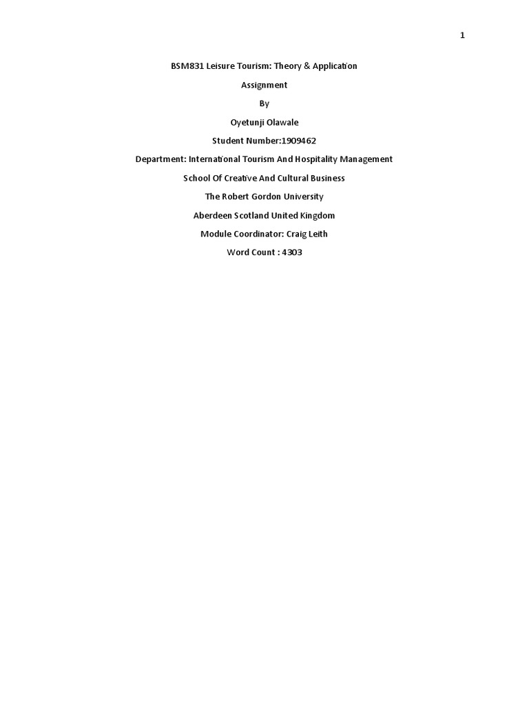 Tourism Behavior and Authenticity Insights | PDF | Tourism | Intention