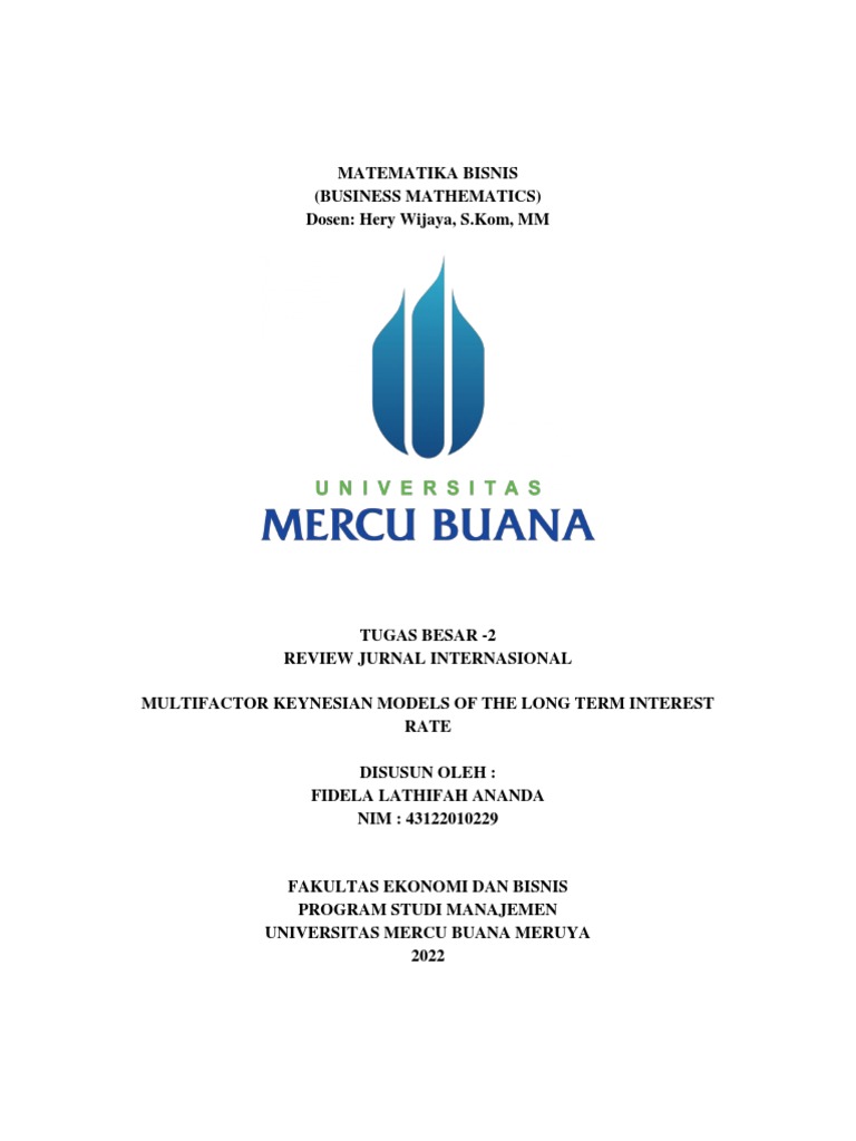 Fidela Lathifah Ananda - TB 2 MTK BISNIS | PDF