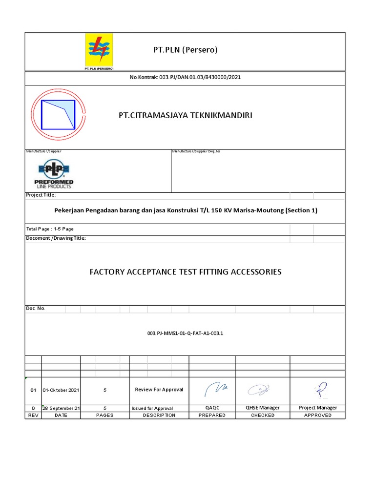 FAT FITTING ACCESSORIES MM1 Rev.01 | PDF | Electrical Conductor | Mechanical Engineering