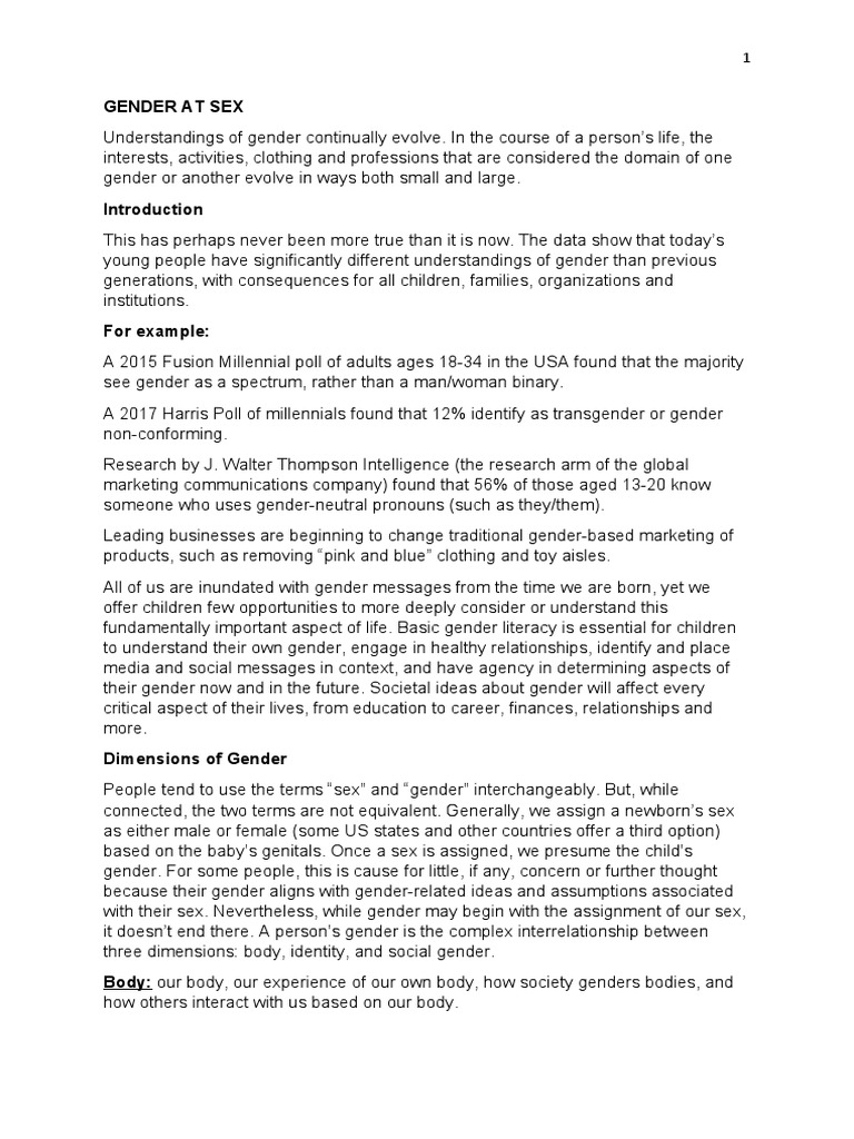 Understanding the Complex Dimensions of Gender: A Comprehensive Look at ...