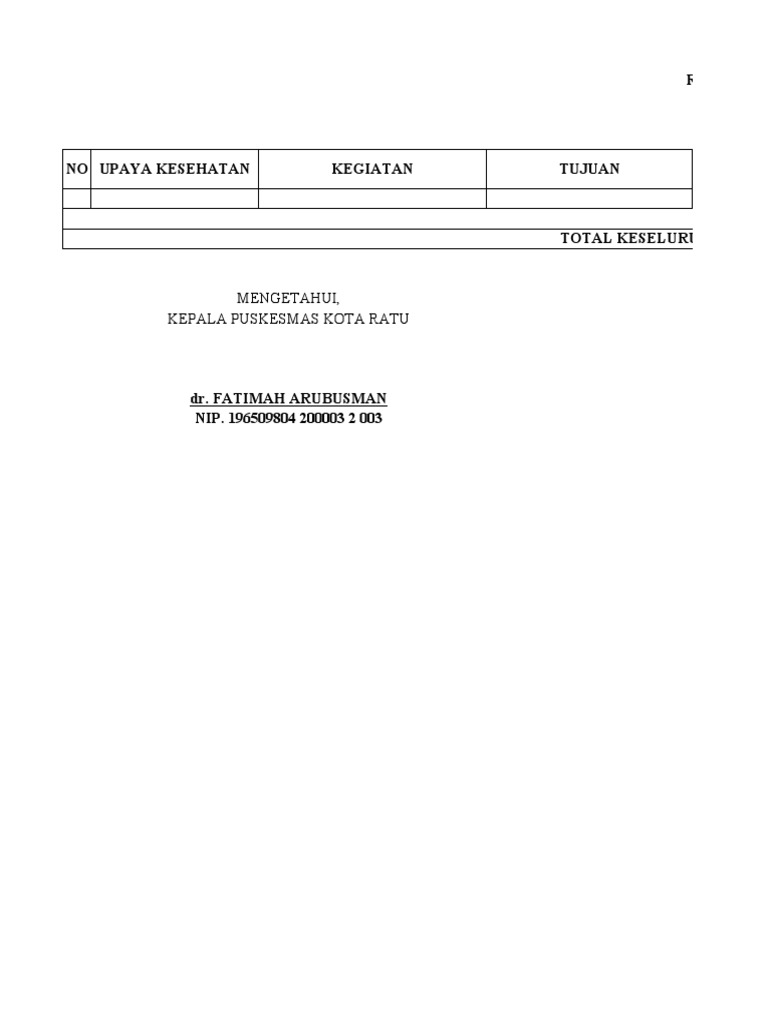 RPK Dan Ruk Tahunan Kusta Frambusia 2023 | PDF