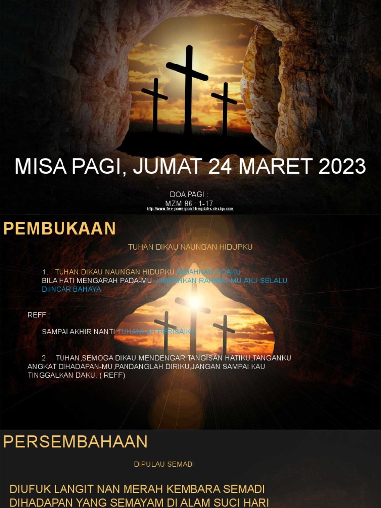 Misa Pagi Jumat 24 Maret 2023 | PDF
