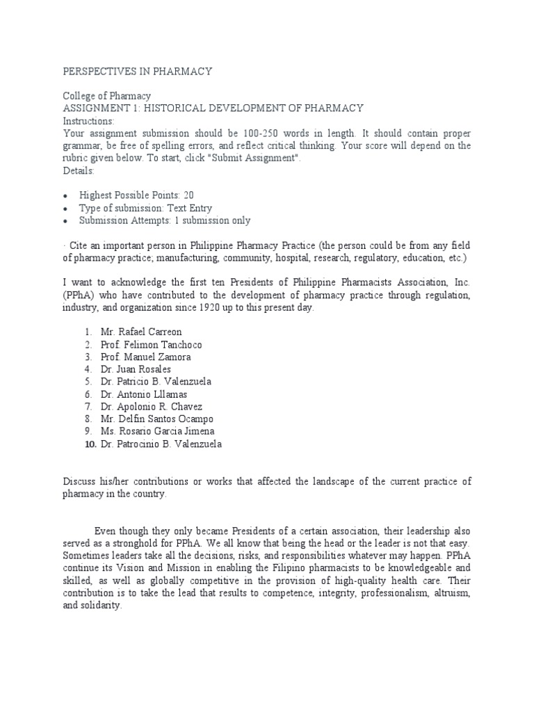 Perspectives in Pharmacy | PDF | Pharmacist | Pharmacy