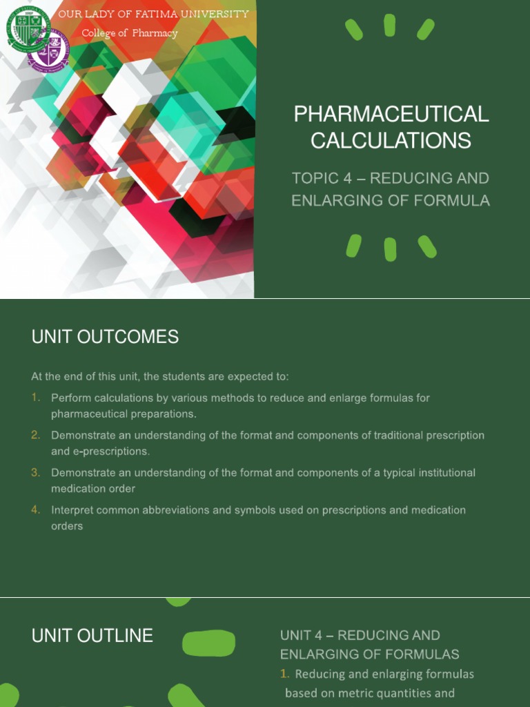 Pharmaceutical Calculations | PDF | Medical Prescription ...