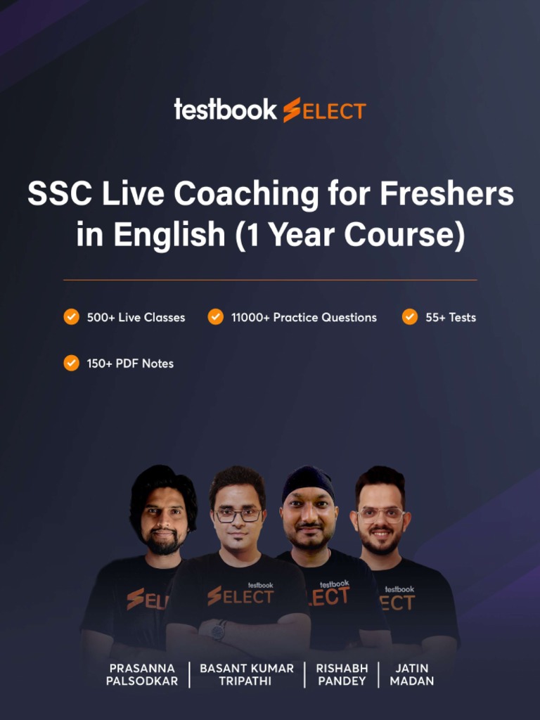 SSC Live Coaching For Freshers in English 1 Year Course - Brochure ...