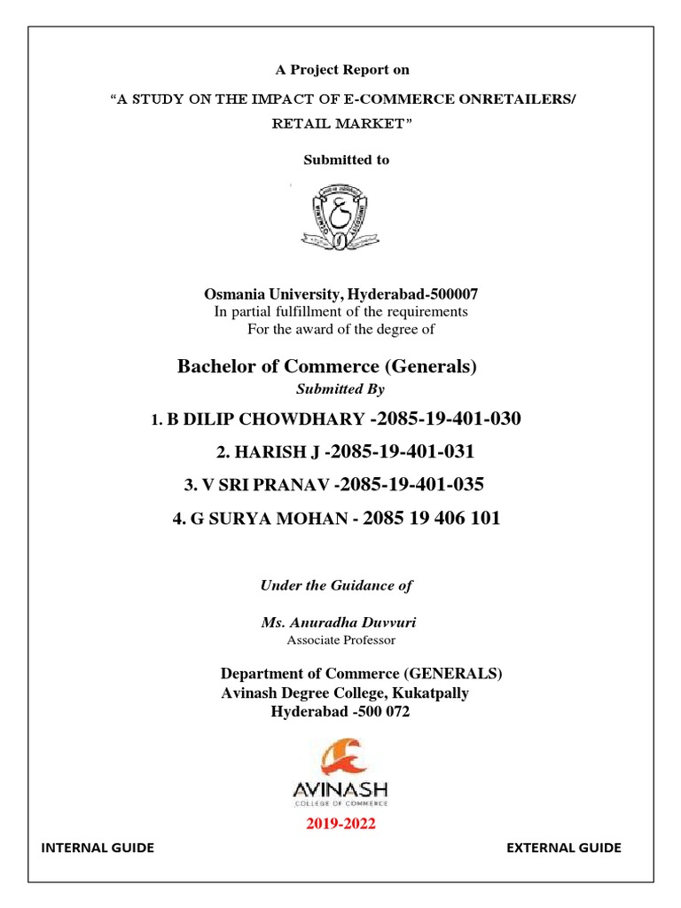 Sample Project | PDF | E Commerce | Retail