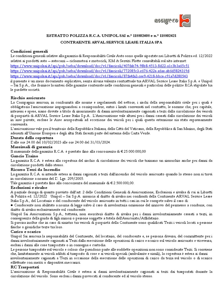 Condizioni Generali | PDF