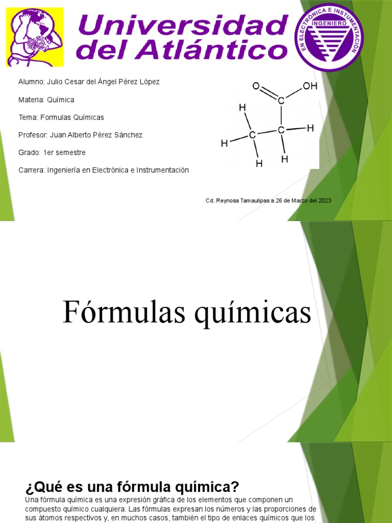 FORMULAS QUIMICAS | PDF | Química | Compuestos químicos