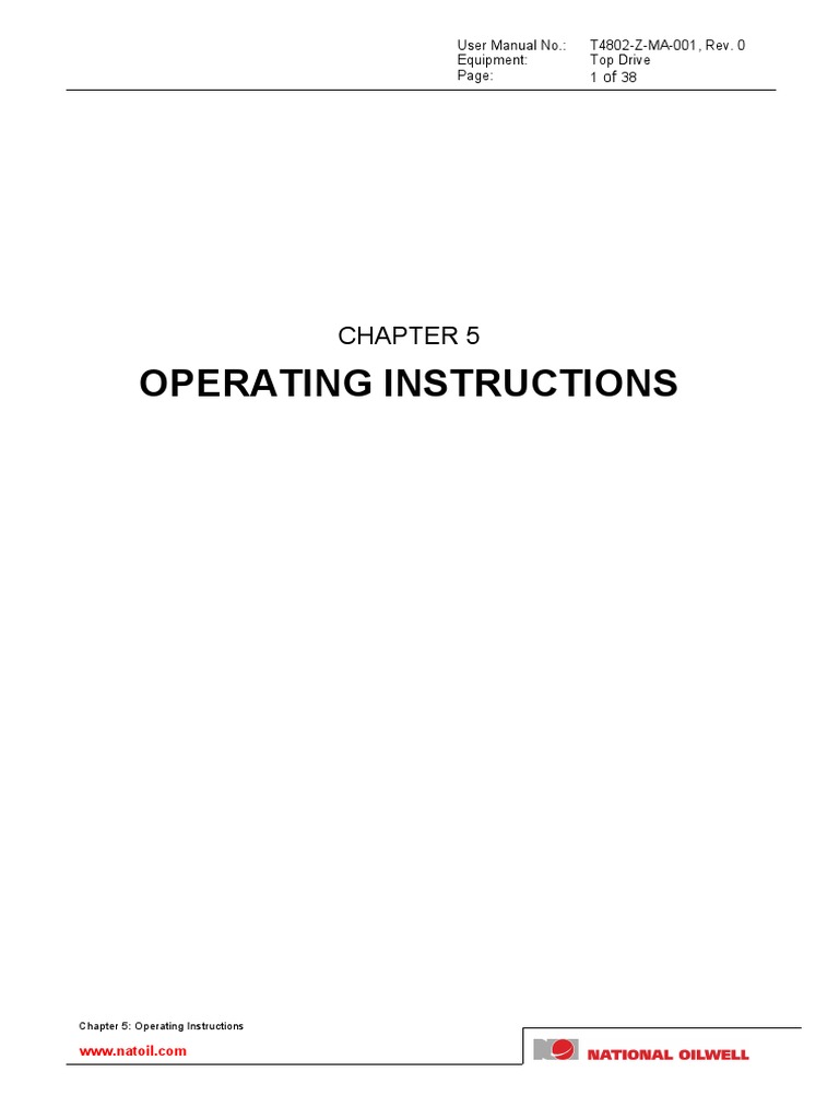 Operating Instructions: User Manual No.: T4802-Z-MA-001, Rev. 0 ...