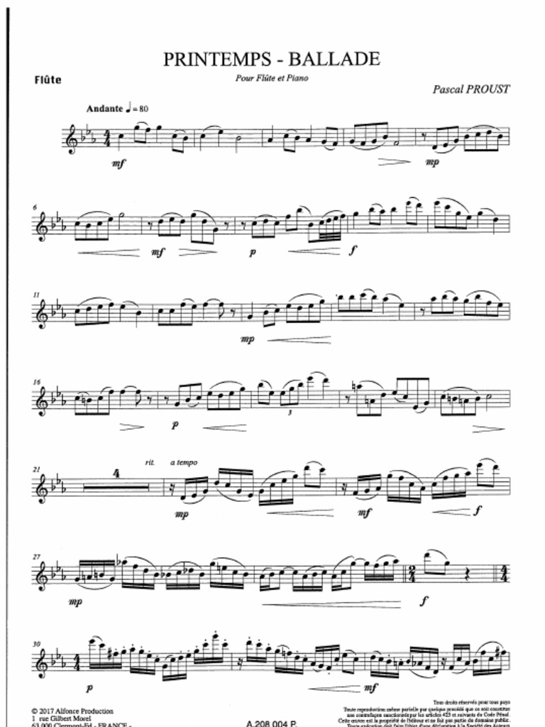 FL 2018 1D Printemps Ballade Pascal Proust | PDF