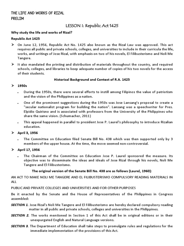 Rizal Prelim - Finals | PDF