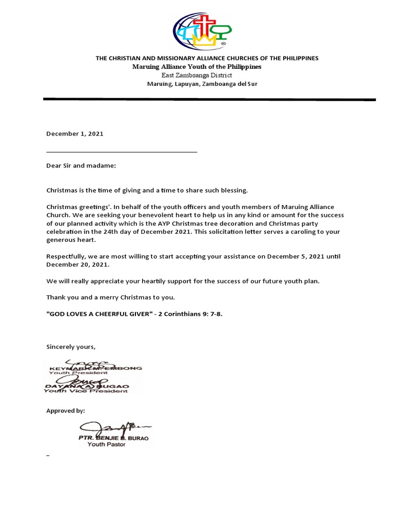 Solicitation Letter | PDF