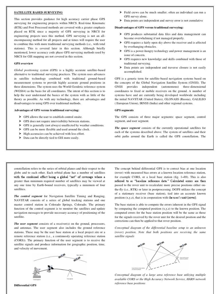 Satellite Based Surveying | PDF | Surveying | Global Positioning System