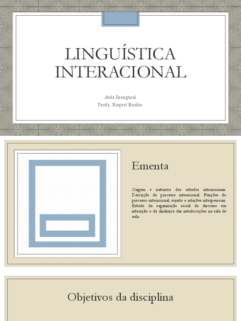 Estudos Interacionais na Linguística | PDF | Linguística | Discurso
