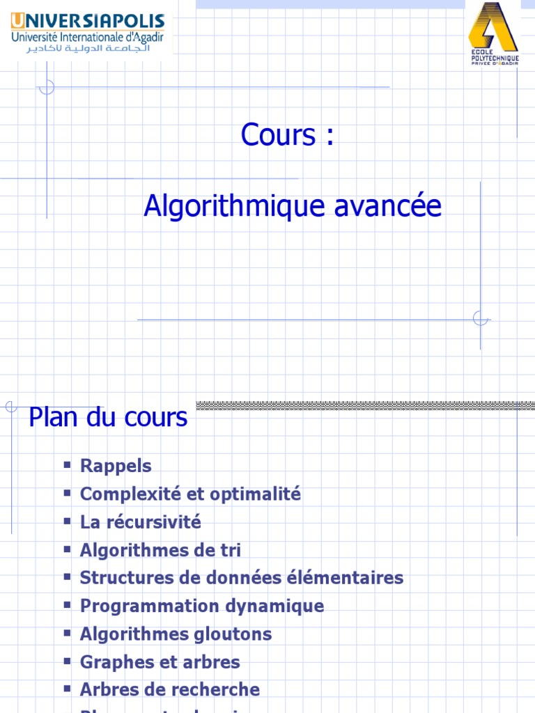 Cours 1 | PDF | Théorie de la complexité (informatique théorique ...
