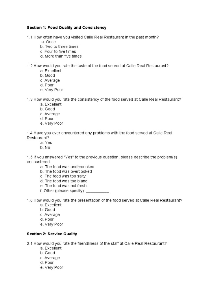 Questionnaire | PDF | Nutrition | Diet & Nutrition