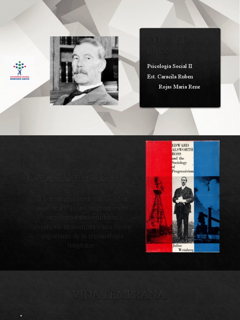Edward Ross: Psicología Social II Est. Caracila Ruben Rojas Maria Rene | PDF | Sicología ...