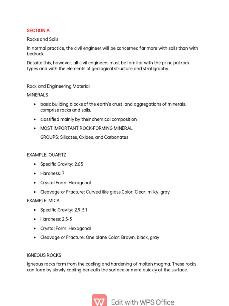 Geo All Sections | PDF | Rock (Geology) | Fault (Geology)