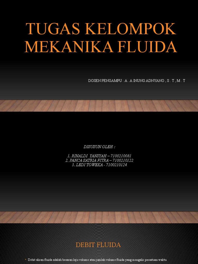 Tugas 2 Mekanika Fluida Kelompok | PDF | Sains & Matematika