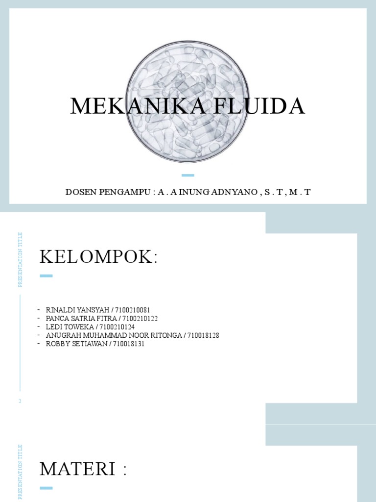 Mekanika Fluida: Bilangan Reynolds dan Bilangan Froude | PDF