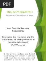English 9 Quarter 2 Module 5 Week 5 | PDF | General Fiction