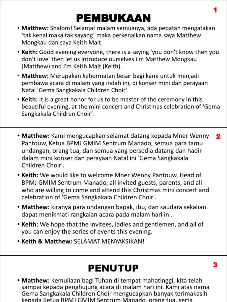 CUE CARD MC-GSCC | PDF | Memasak, Makanan, & Anggur