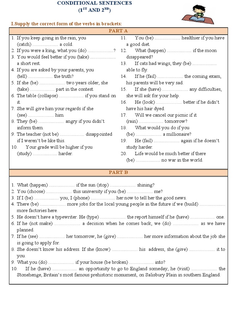 Conditional Clauses-Type-1-And-2 | PDF | Language Arts & Discipline
