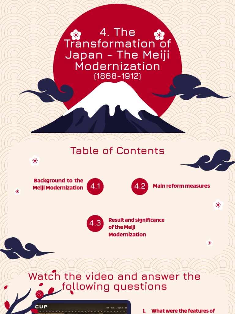The Transformation of Japan - The Meiji Modernization Updated | PDF ...