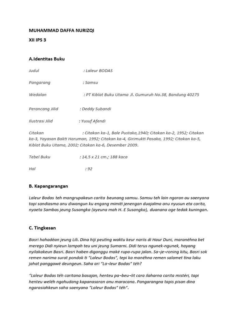 Muhammad Daffa Nurizqi Xii Ips 3 | PDF | Language Arts & Discipline
