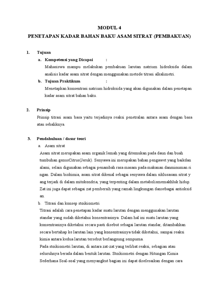 MODUL 4 Pembakuan NaOH Kel2 | PDF