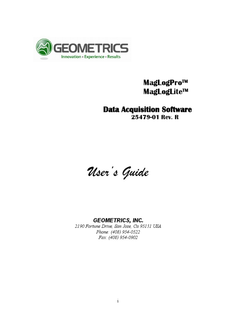 Mag Log Manual Pdf Magnetometer Icon Computing