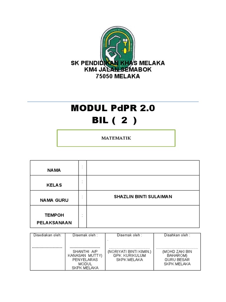Modul PDPR Bilangan 2 T4 | PDF