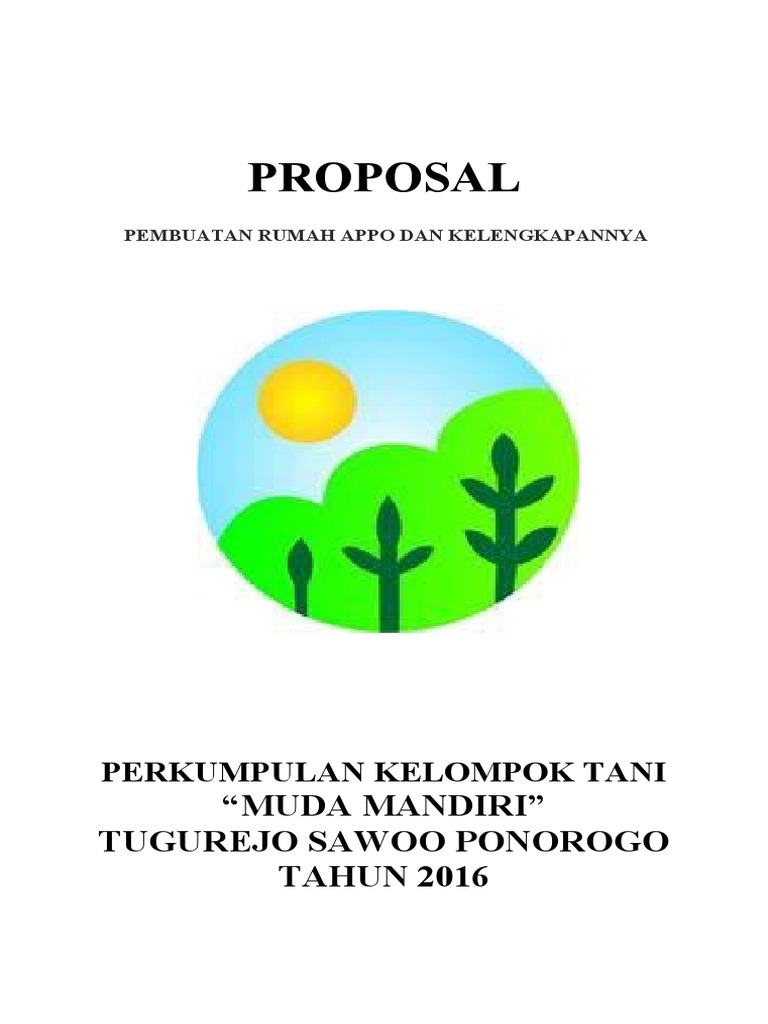 Proposal Permohonan Bantuan Rumah APPO Alat Pengolah Pupuk Organik | PDF