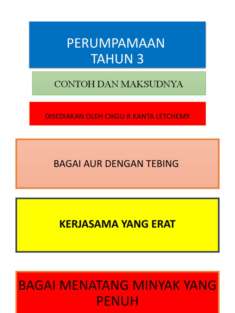 PERUMPAMAAN TAHUN 3 | PDF