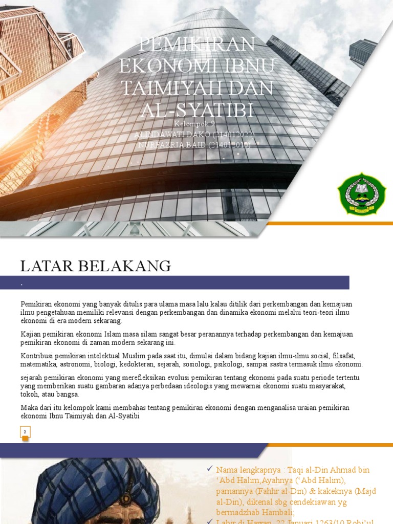 Pemikiran Ekonomi Ibnu Taimiyah Dan Al-Syatibi | PDF