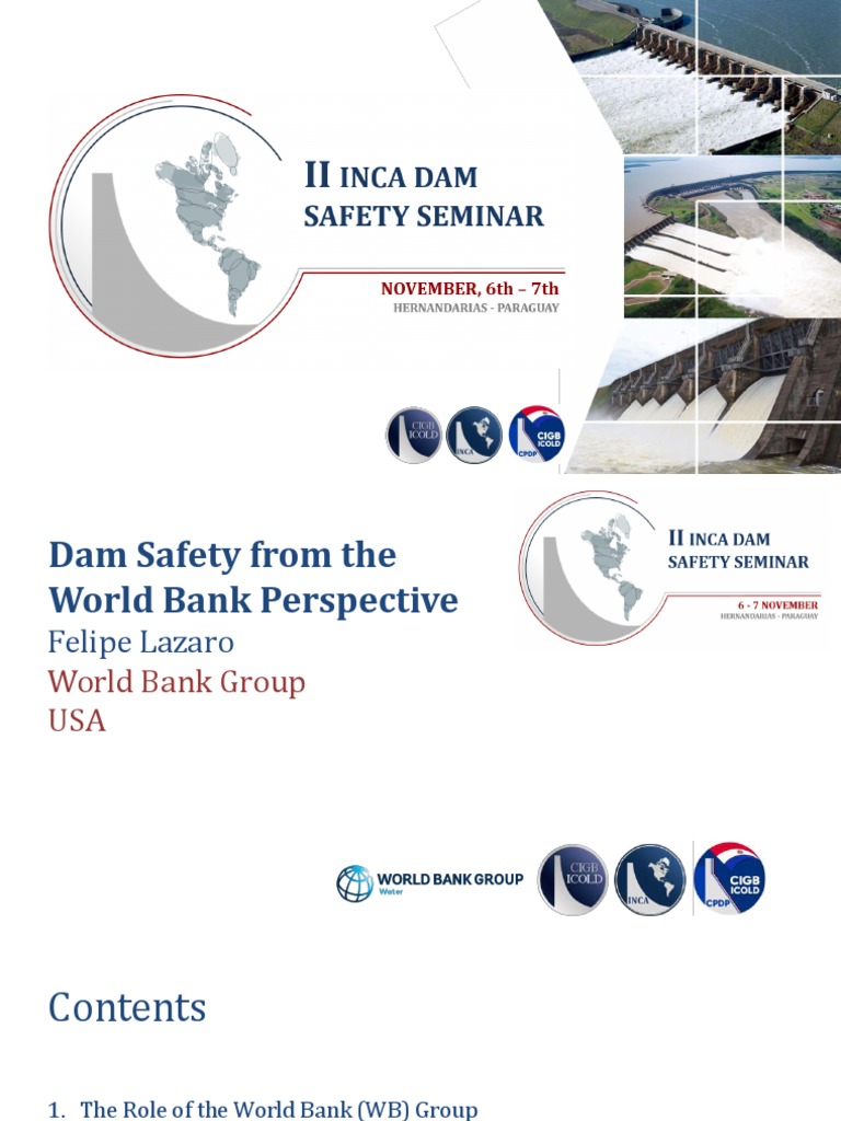 02 Dam Safety From The World Bank Perspective - Felipe Lazaro | PDF ...