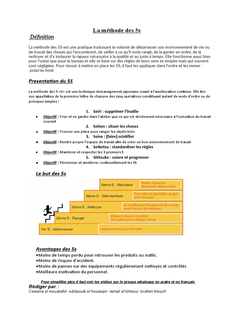 La méthode des 5S : principes et avantages | PDF | Évolution de ...