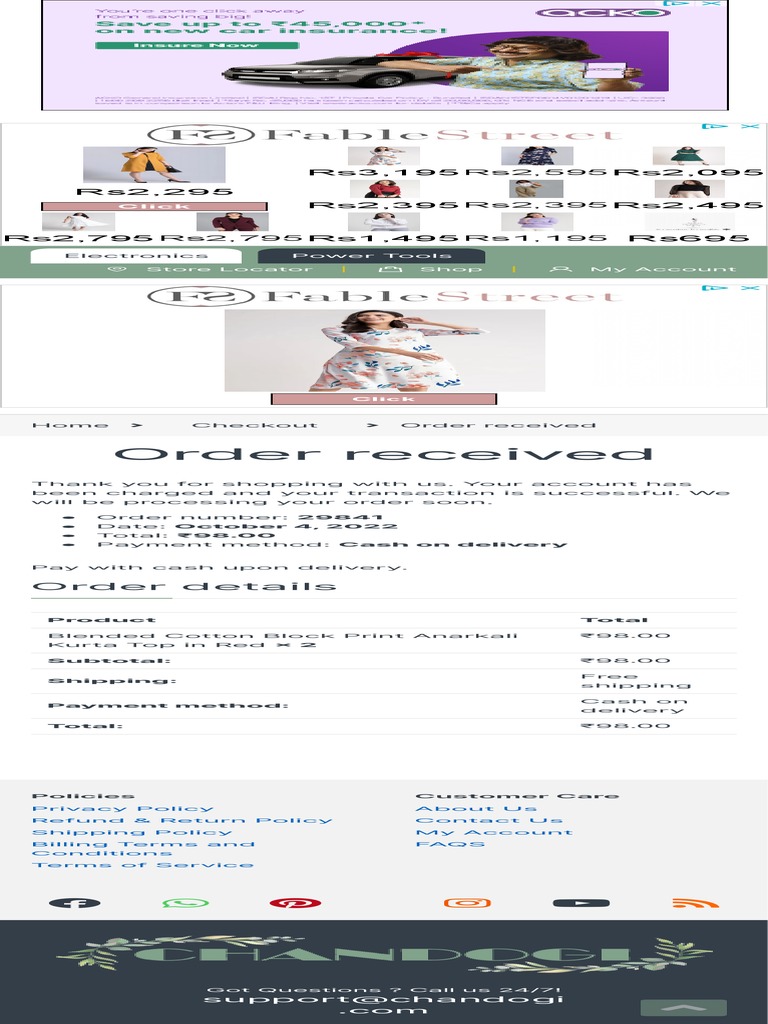 Order Received | PDF