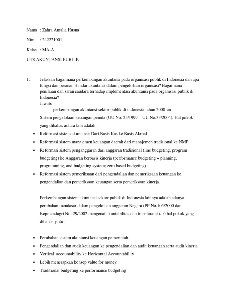 Uts - Asp - Zahra Amalia Husna - 001 - Maksi | PDF