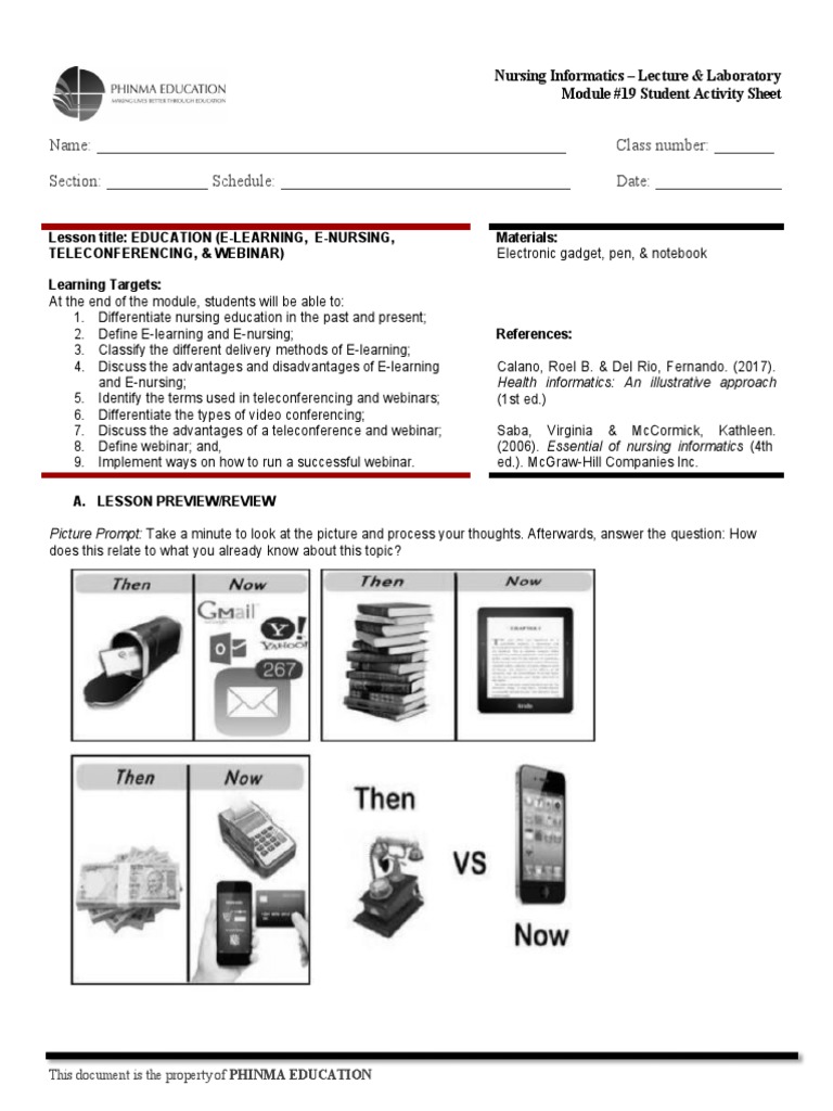 SAS-19-Nursing-Informatics FINAL | PDF | Educational Technology ...