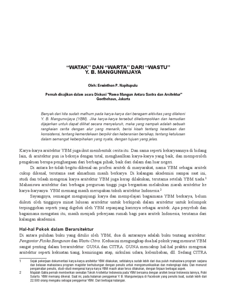 Watak Dan Warta Dari Wastu | PDF | Seni