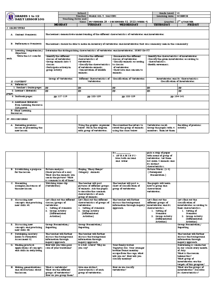 Quarter 2, Week 4 - NOVEMBER 28-DECEMBER 02, 2022 | PDF | Learning ...