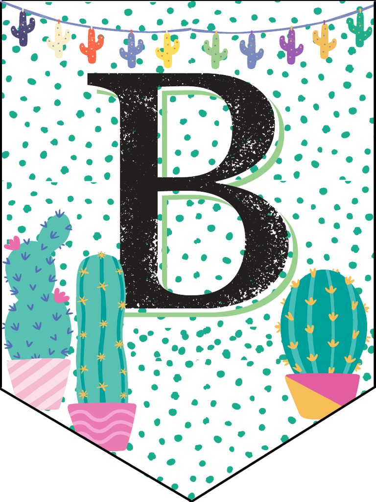 Banderin Bienvenidos Cactus | PDF