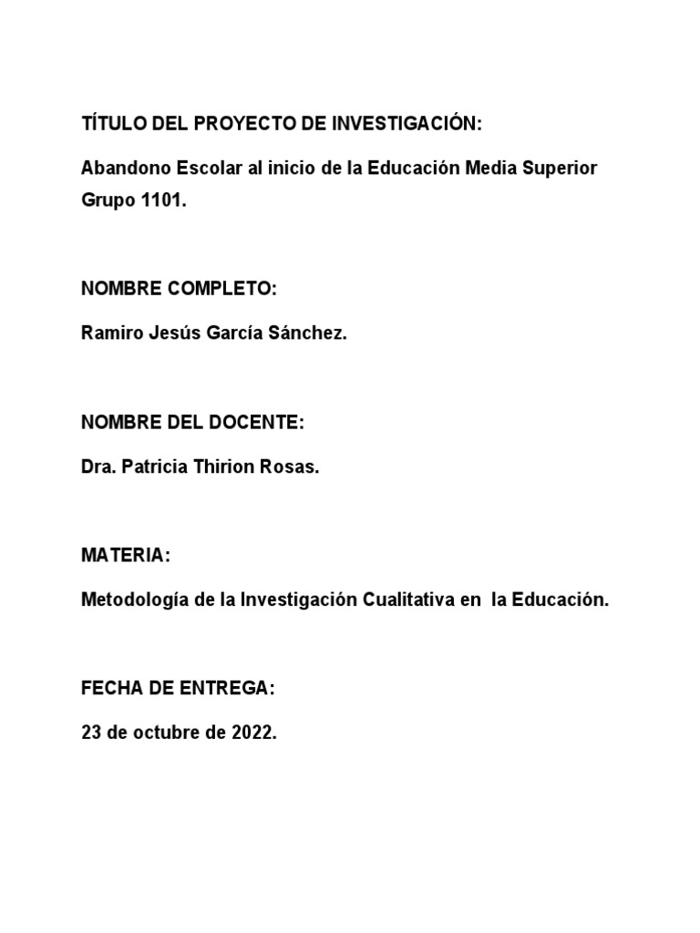 Proyecto3 RamiroJesusGarciaSanchez | PDF | Sicología | Etnografía