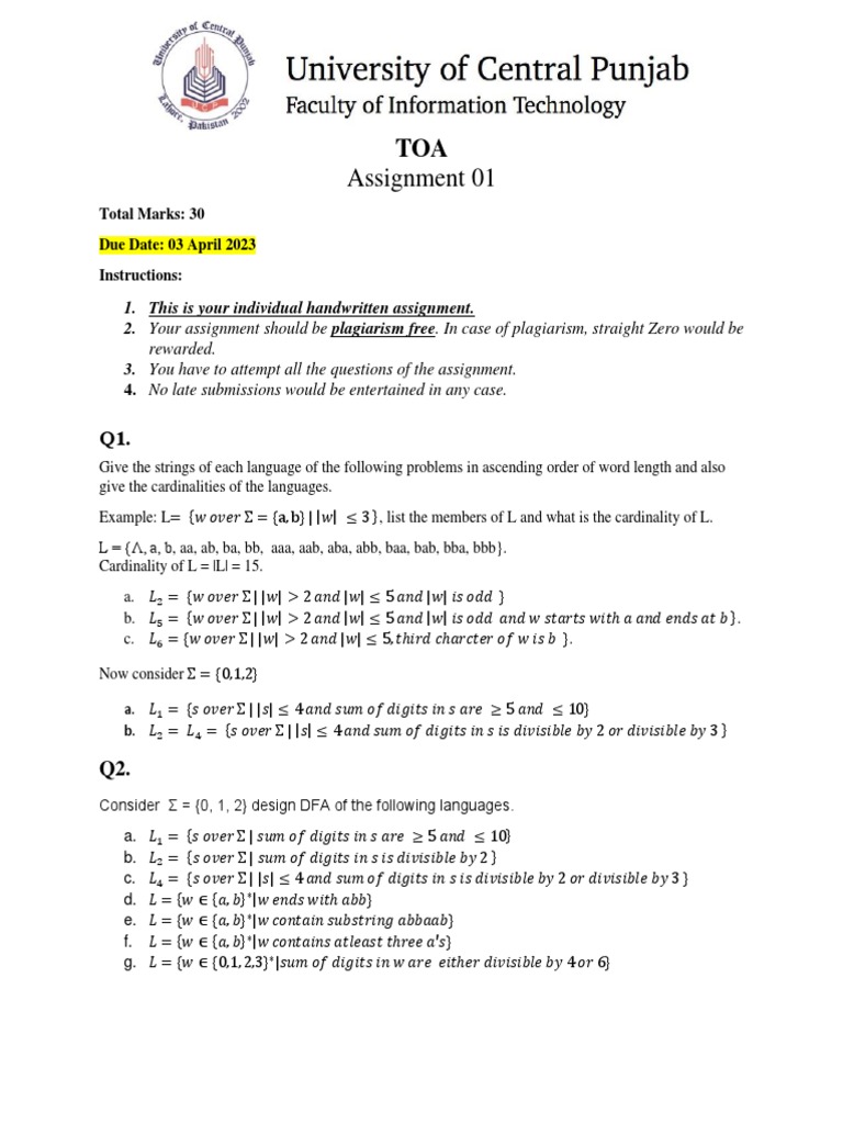 Assignment 01 | PDF