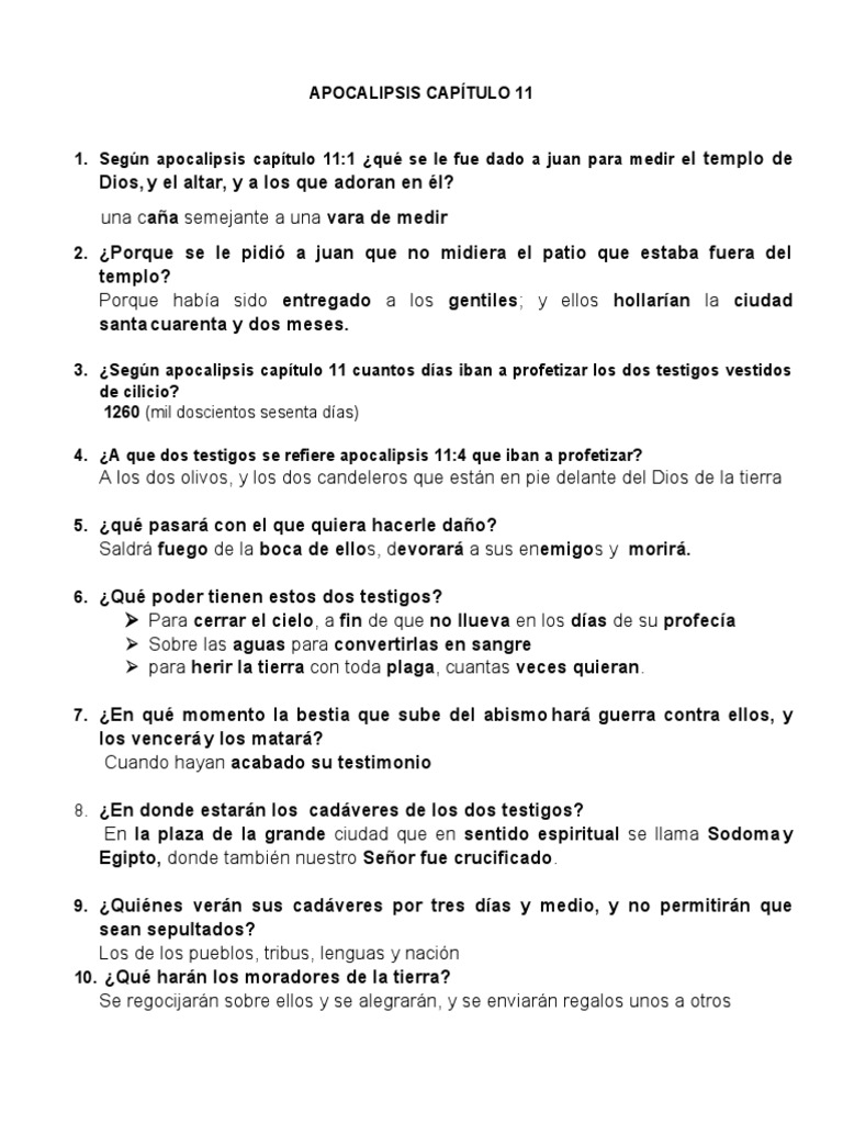 Apocalipsis Capítulo 11 | PDF